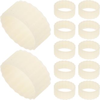BESPORTBLE 12 St&uuml;ck Silikon Kerzenhalterdichtungen Beige Anti Rutsch Kerzenstabilisator f&uuml;r Spitzkerzen Universeller Kerzenst&auml;nder Adapter f&uuml;r Hochzeiten Advents