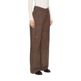 Brunello Cucinelli Lederhose - - Trousers - Damen - Braun - M