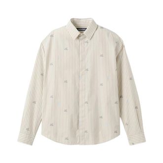 Jacquemus Gestreiftes Hemd - - Shirts - Herren - Beige - M