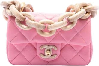 Chanel Sac Mini Flap doccasion - Femme - Pre-owned - Rose - Taille: ONE Size