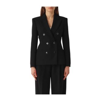 Max Mara Schwarze Key Cady Jacke - - Jackets - Damen - Schwarzk - L