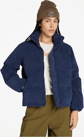Timberland Wasserdichte Welch Mountain Cord-Steppjacke f&uuml;r Damen in Dunkelblau, Damen, Blau, Gr&ouml;&szlig;e