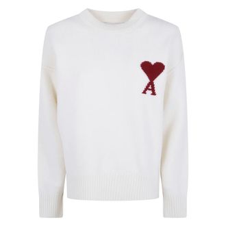 Ami Pulls &agrave; col rond - Homme - Pulls - Blanc - Taille: XL