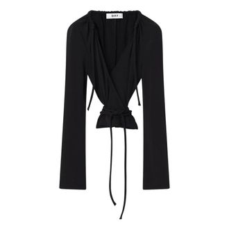Day Birger Et Mikkelsen Marlene V-Neck Bluse - - Tops - Damen - Schwarzk - XS