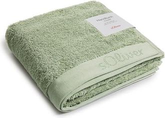 s.Oliver Serviette 50 x 100 cm - 100 % coton, 600 g/m&sup2;, douce et absorbante, serviette vert clair