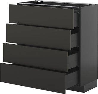 IKEA METOD / KNIVSHULT Unterschr., 4 Fronten/4 Schubladen