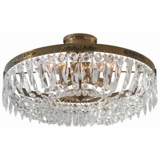Markslöjd Markslojd - hovdala - 4 Light Crystal Semi Flush Deckenleuchter Antik, E14