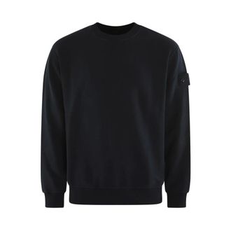 Stone Island Logo Patch Sweater - - Sweatshirts & Hoodies - Herren - Blau - 3XL