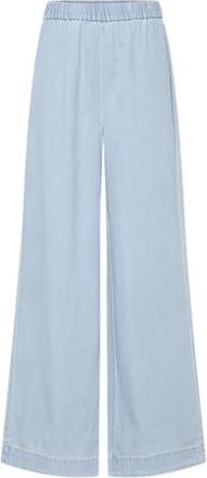 Pieces Pcsmidi Hw Wide Leg Pants Mpa Pantalon avec Coupe Large, Bleu Jeans Clair, M Femmes