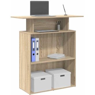 vidaXL Vidaxl - Bureau r&eacute;ception ch&ecirc;ne sonoma 100x40x104 cm bois ding&eacute;nierie