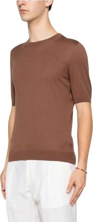 Tagliatore Homme, Pulls, Brun, Taille: 3XL Pull en Tricot Col Rond