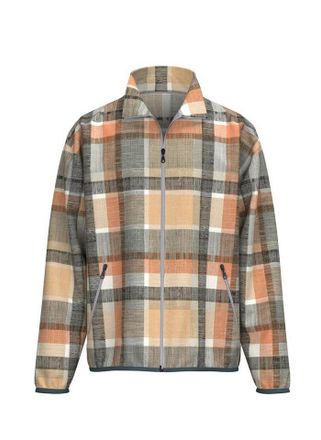 Trigema Fleecejacke TRIGEMA Fleece Jacke im Karo Design (1-St)