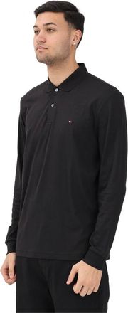 Tommy Hilfiger Homme, Tops, Noir, Taille: S Polo &agrave; Manches Longues Coupe Classique