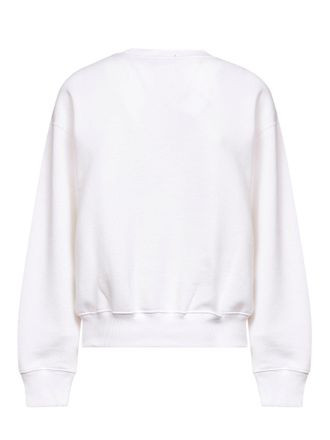 Polo Ralph Lauren Womens Pony Embroidered Crewneck Sweatshirt White Cotton Sweatshirts Sweater