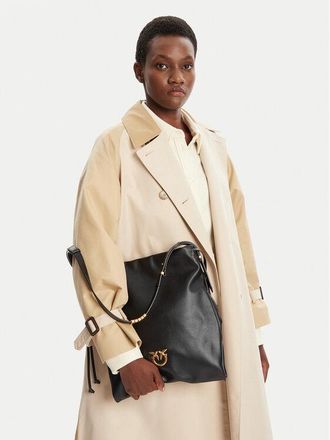 Pinko Handtasche Slouchy Classic Bag AI 25-26 PLTT 104359 A0QO Schwarz