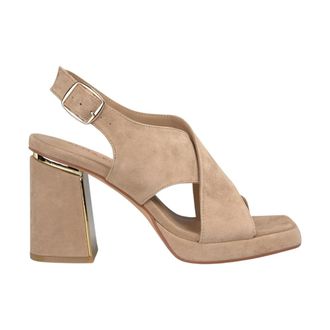 Alma En Pena Hoher Sandale mit Riemen - - Shoes - Damen - Beige - 37 EU