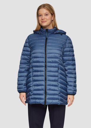 s.Oliver Winterjacke Outdoor-Jacke Steppjacke mit Logo-Kapuze
