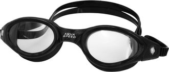 Aqua Speed Schwimmbrille für Erwachsene Goggle Sicherheitsglas AntiFog UV, Modell:Pacific - Schwarz/Klar