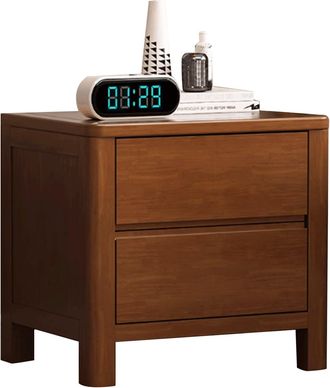 Generic Nachttisch for das Schlafzimmer, ausgestattet mit 2 großen Schubladen, Nachttisch aus Massivholz, Beistelltisch for das Wohnzimmer. Nordischer moderne