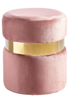 Xora Hocker, Rosa, Gold, Metall, Textil, rund, 37x44x37 cm, Stoffauswahl, Wohnzimmer, Hocker, Sitzhocker