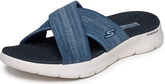 Skechers Sandales Go Walk Flex ImpressiedGo Walk Flex pour femme, Tissu bleu marine., 41 EU