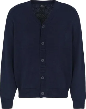 A|X Armani Exchange Homme, Pulls, Bleu, Taille: M Button Up Cardigan