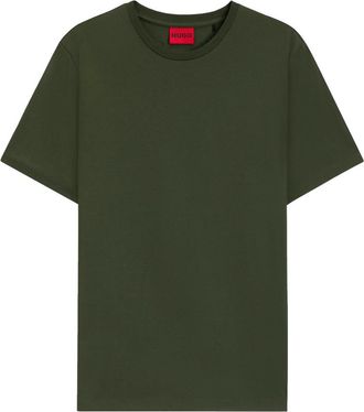 HUGO BOSS Glattes T-Shirt mit Logo-Fähnchen an Kragenrückseite in