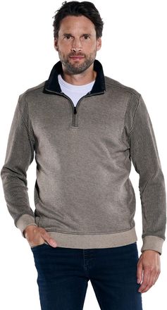 Engbers Herren Herren Sweatshirt mit Troyerkragen, Braunbeige, 37911, Braunbeige in Gr&ouml;&szlig;e XXL