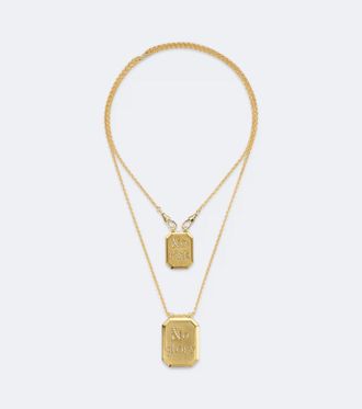 Marie Lichtenberg Halskette No Risk No Glory aus 18kt Gelbgold mit Diamanten