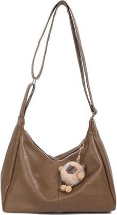 Generic Crescent Sac &agrave; main bandouli&egrave;re pour femme Design r&eacute;tro Sangle r&eacute;glable Sac &agrave; bandouli&egrave;re polyvalent pour femme, kaki, Mittelgro&szlig;e