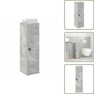 vidaXL The Living Store - vidaXL Badezimmerschrank mit Rollenhalter Betongrau 20,5x22x72 cm