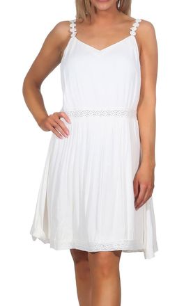 Only Damen Mini Kleid ONLKarmen Anne Life Tr&auml;gerkleid 15177478 Cloud Dancer 40