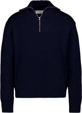 Baldessarini Herren Pullover blau Wolle unifarben