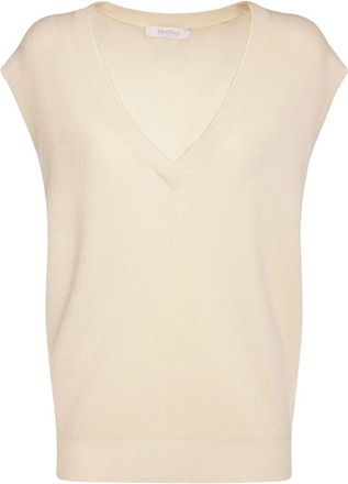Max Mara Femme, Pulls, Beige, Taille: 42 FR Gilet
