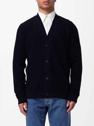 Giorgio Armani Cardigan aus Schurwolle mit V-Ausschnitt und &uuml;berschnittenen Schultern