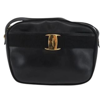 Ferragamo Pre-owned Vara Bow Camera Schultertasche - - Pre-owned - Damen - Schwarzk - ONE SIZE
