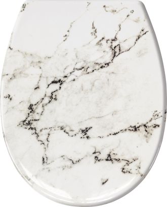 Kleine Wolke 1843901075 Marble WC-Sitz, Duroplast, Anthrazit, 37 x 45 x 5 cm