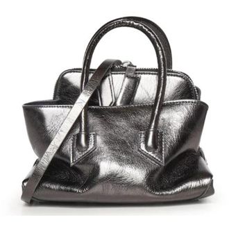 The Attico La Passeggiata Mini Leder Tasche - - Bags - Damen - Grau - ONE SIZE
