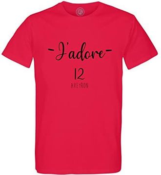 Fabulous T-Shirt Homme Col Rond Coton Bio Jadore 12 Aveyron Departement France Region