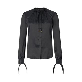 Roberto Cavalli Schlangen-Effekt Seidenhemd - - Blouses & Shirts - Damen - Schwarzk - S
