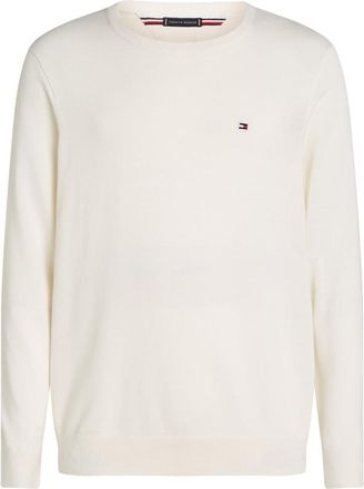 Tommy Hilfiger Leichter Pullover aus Baumwolle mit Flag-Aufn&auml;her in