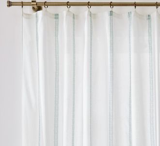 La Redoute Interieurs Voilage Motif Ray&eacute; Ikat En Coton &Agrave; Anneaux Asti