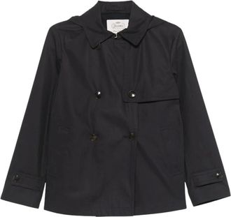 Herno Femme, Vestes, Bleu, Taille: 40 FR Trench-coat &agrave; capuche