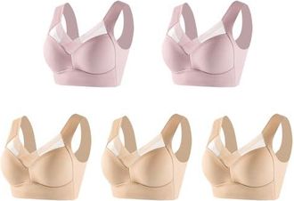 Generic Panneau de vanit&eacute; adh&eacute;sif adh&eacute;sif pour v&ecirc;tements - Soutien-gorge de yoga court - Soutien-gorge anti-affaissement - Soutien dorsal - Gris - Taille A - 