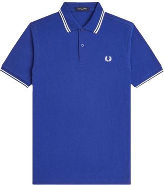 Fred Perry Homme, Tops, Bleu, Taille: M Polo M3600 &agrave; Double Liser&eacute;