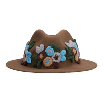 Tu Liz&eacute; Chapeau Fedora en Feutre - Femme - Accessoires - Brun - Taille: Xs/S