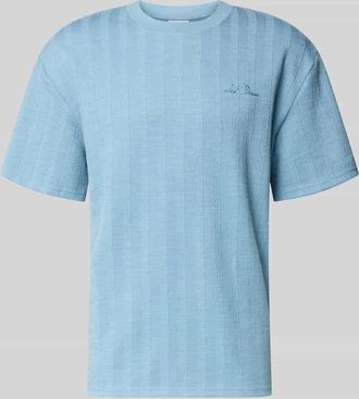 Les Deux T-Shirt mit Strukturmuster und Rundhalsausschnitt