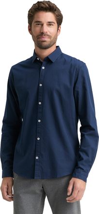 Tom Tailor Herren Slim Fit Hemd mit Struktur 1023881, 10302 - Dark Blue, XXL
