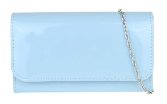 Girly HandBags Damen Lack Clutch gl&auml;nzend Abendtasche Party Hochzeit baby Blau