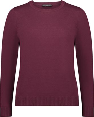 Betty Barclay Damen Basic-Strickpullover mit Rundhalsausschnitt 44, Dark Aubergine
